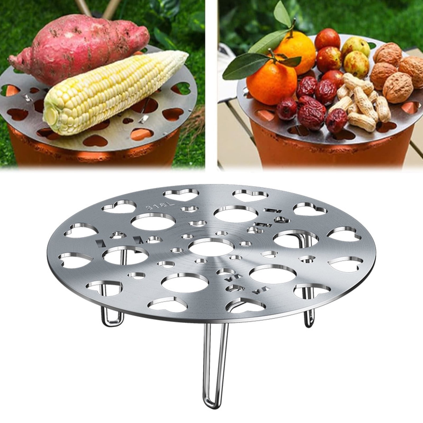 CHENjy Adjustable Stainless Steel Steamer Rack - Foldable Cooking Stand ...