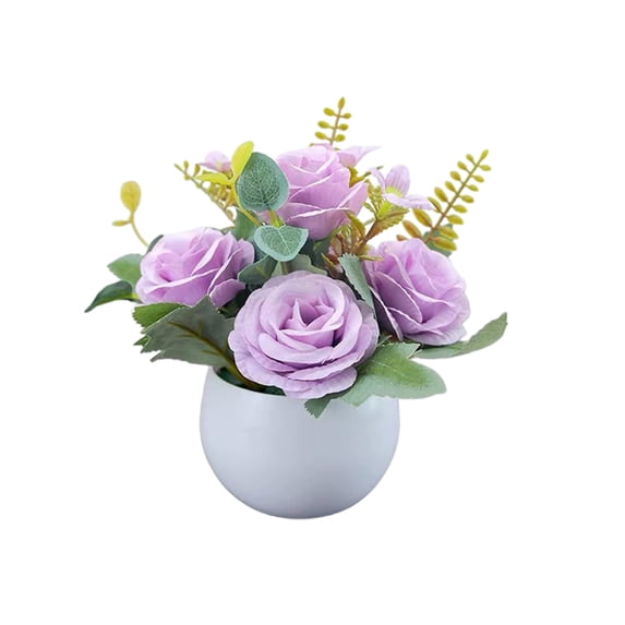 CHENjy Artificial Sunflower Mini Potted Fake Flowers Plastic Home Table ...