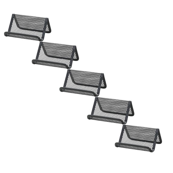 CHENjy Business Card Organizer Metal Mesh Desk Display Holder Office ...