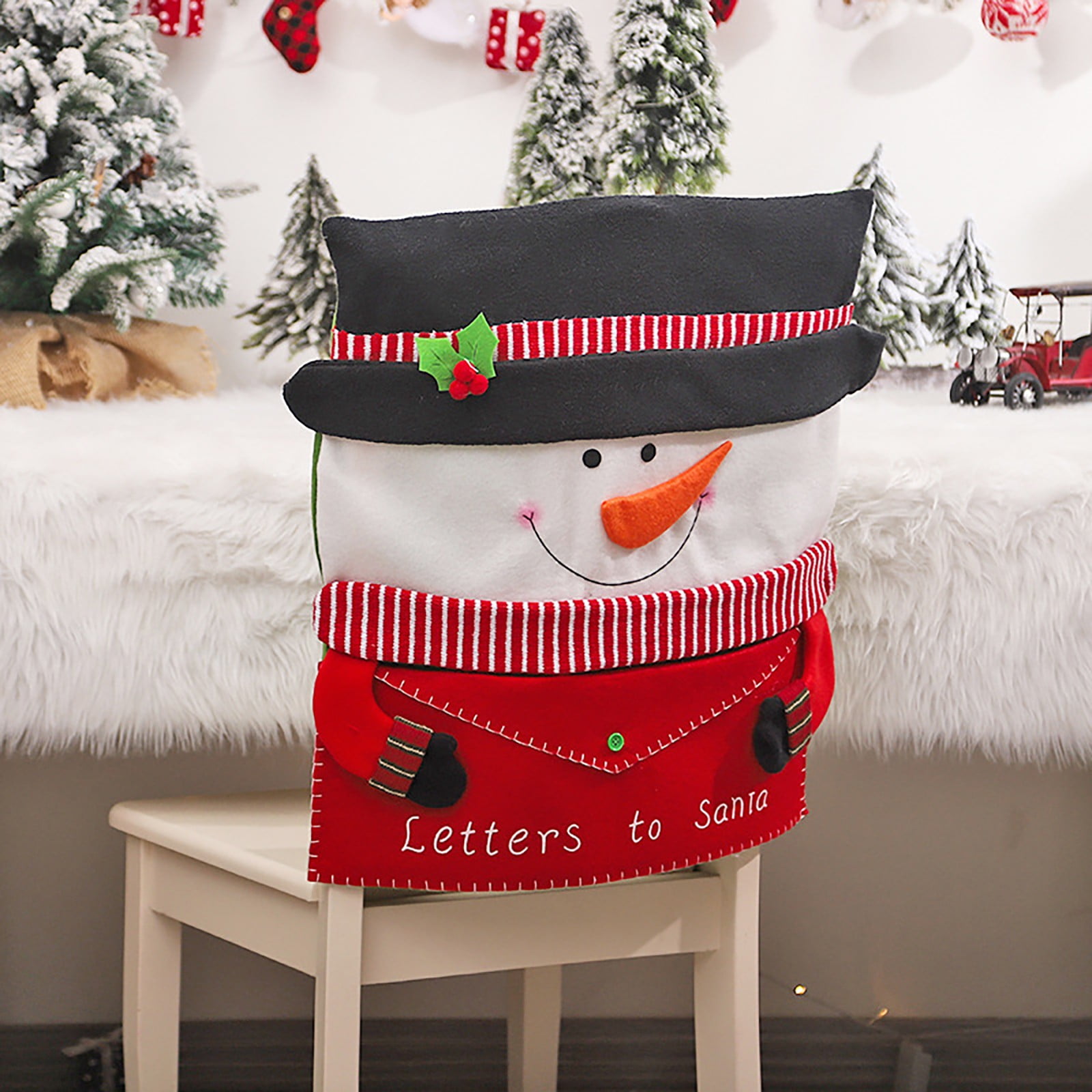 CHENjy Christmas Themed Stool Covers, Santa Snowman Reindeer Envelope ...
