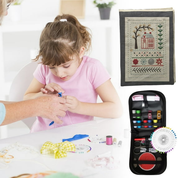 CHENjy Embroidery Kit for Adults Beginners, Portable Embroidery Book ...