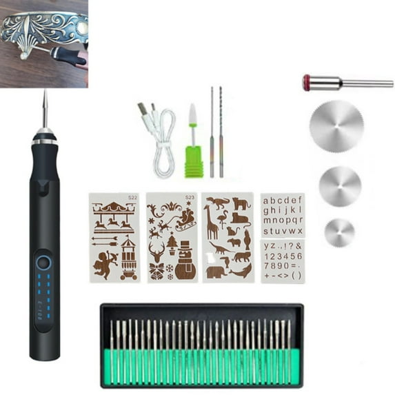 CHENjy Engraving Pen Wireless Cordless Rechargeable 3 Speed Rotary Tool ...
