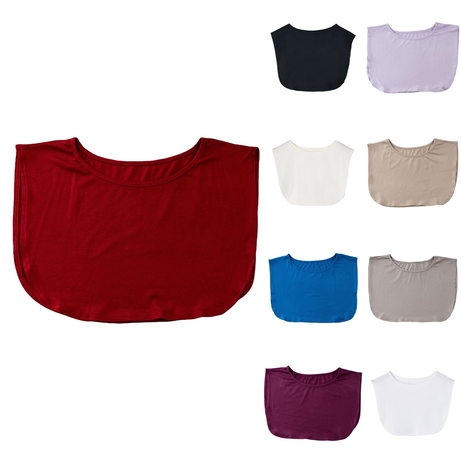CHENjy Festive Striped Detachable Collar for Women, Half High Cotton ...