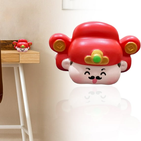 CHENjy God of Wealth Statue Resin Figurine Cute Desk Decor for Home ...