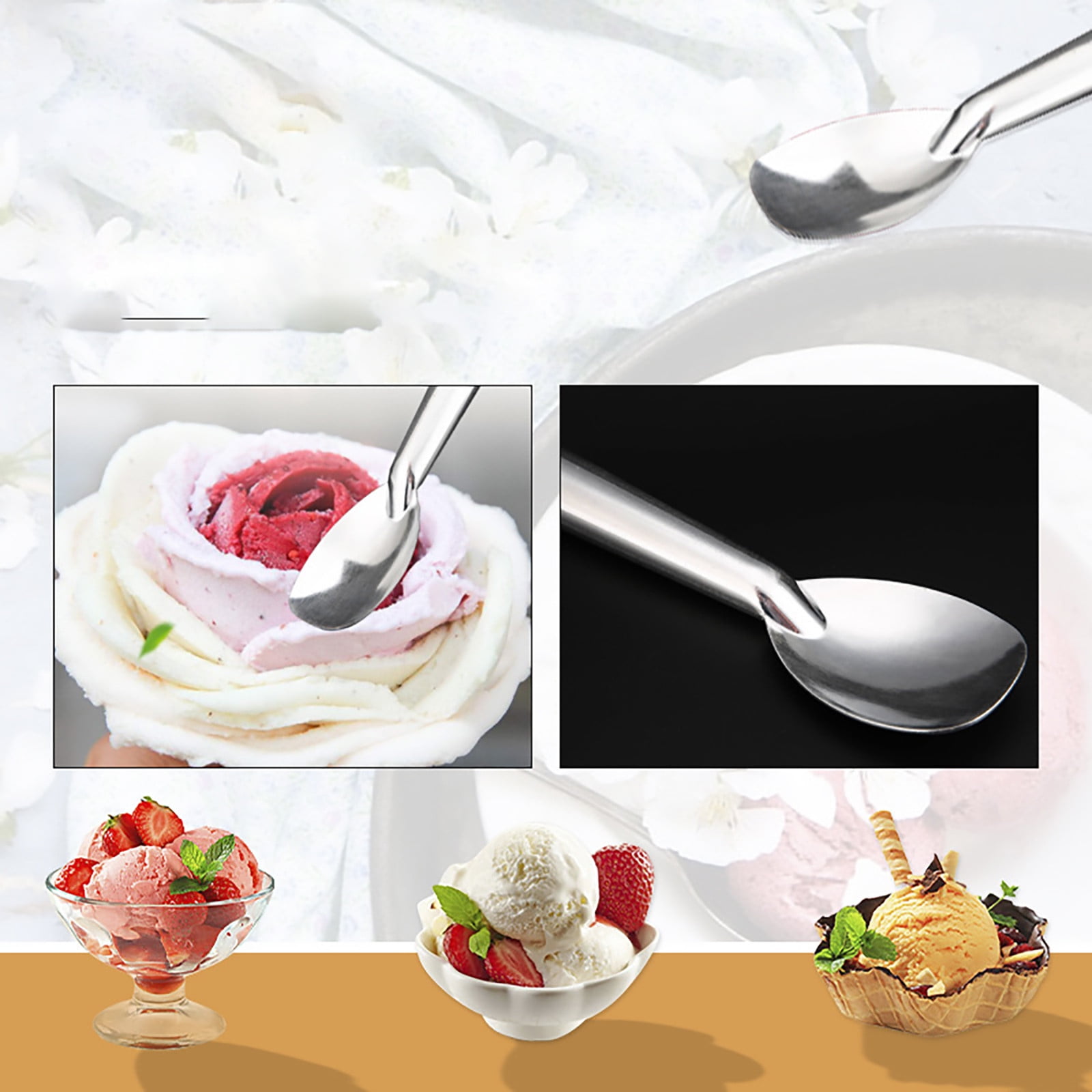 CHENjy Heavy-Duty Ice Cream Scooper – Aluminum Alloy Spade Paddle for ...