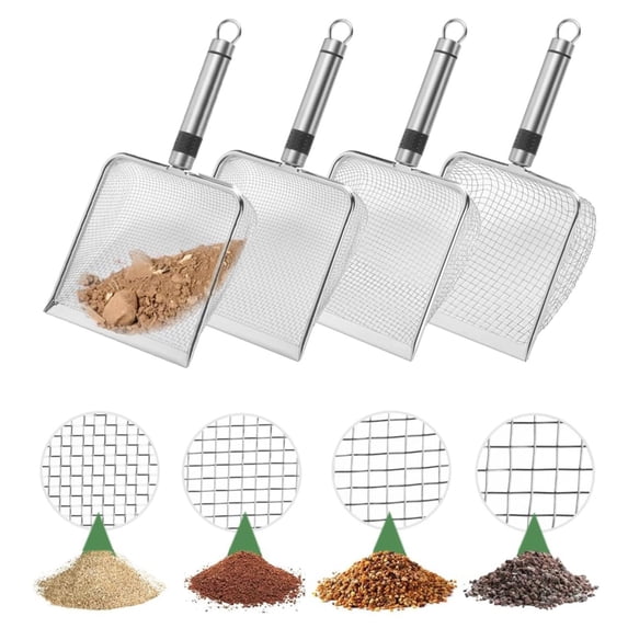 CHENjy Heavy Duty Stainless Steel Garden Sieve Compost Sifter Soil ...