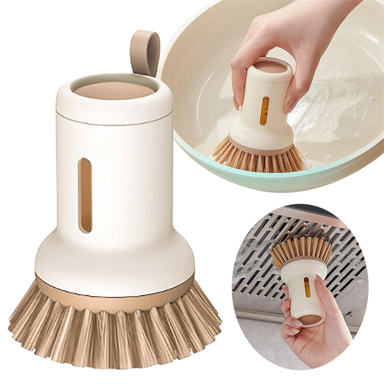 CHENjy Kitchen Dishwashing Brush – Built-In Soap Dispenser for Easy ...