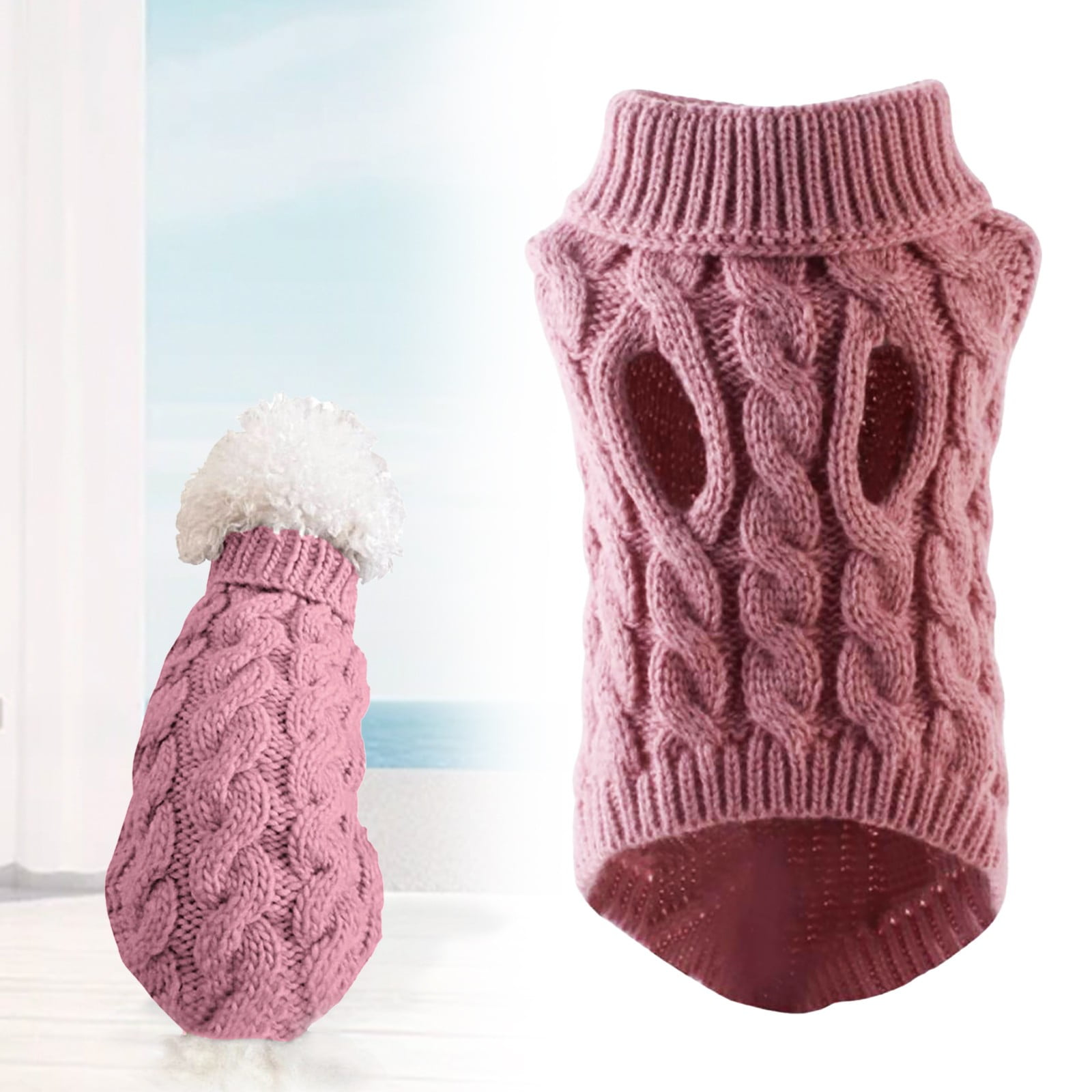 CHENjy Pet Sweater, Dog Clothes Winter Knitted Cute Costumes for Small ...