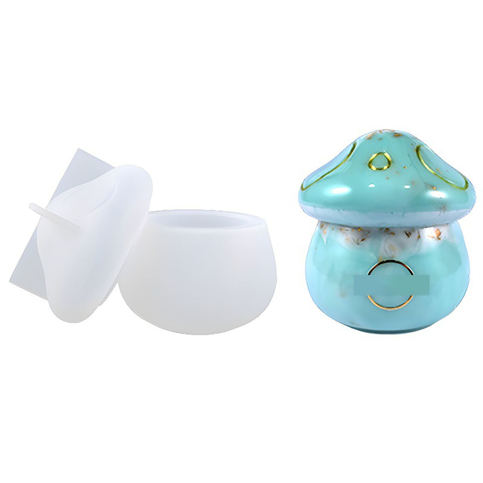 CHENjy Silicone Jar Molds with Lids for Resin Casting - DIY Epoxy Candy ...