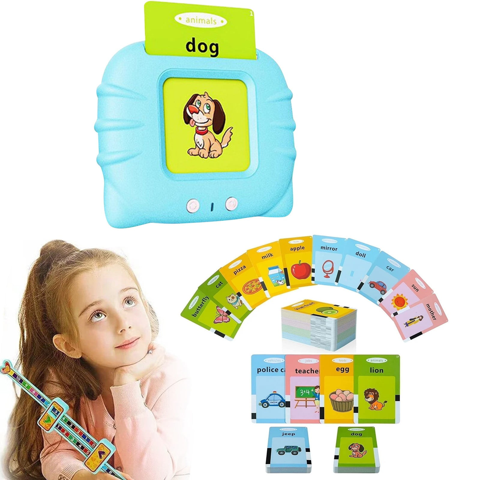 CHENjy Talking Flash Cards Learning Toy, 248 Sight Words Educational ...