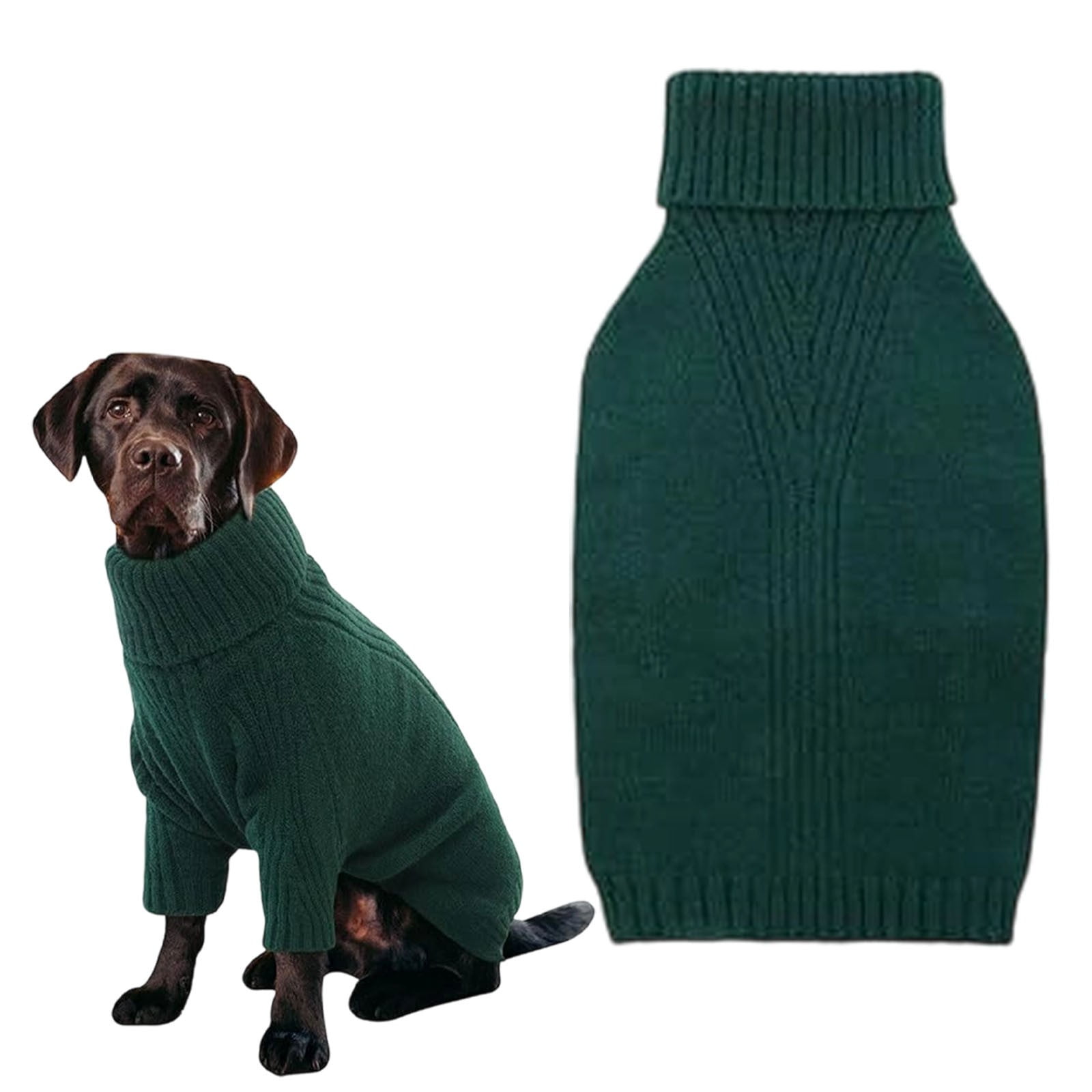 CHENjy Thermal Knit Dog Sweater for Large Breeds, Stretchy Pet ...