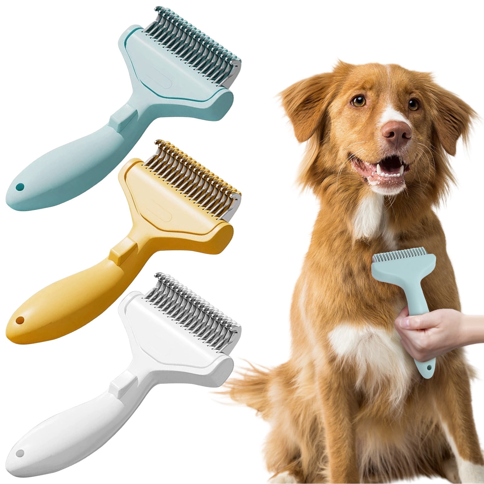 CHENjy Undercoat Rake for Dogs and Cats, Pet Dematting Comb with ...