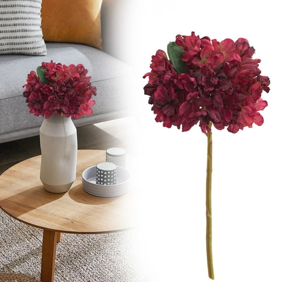CHENjy Vintage Charred Edge Hydrangea Artificial Flower Bouquet for ...