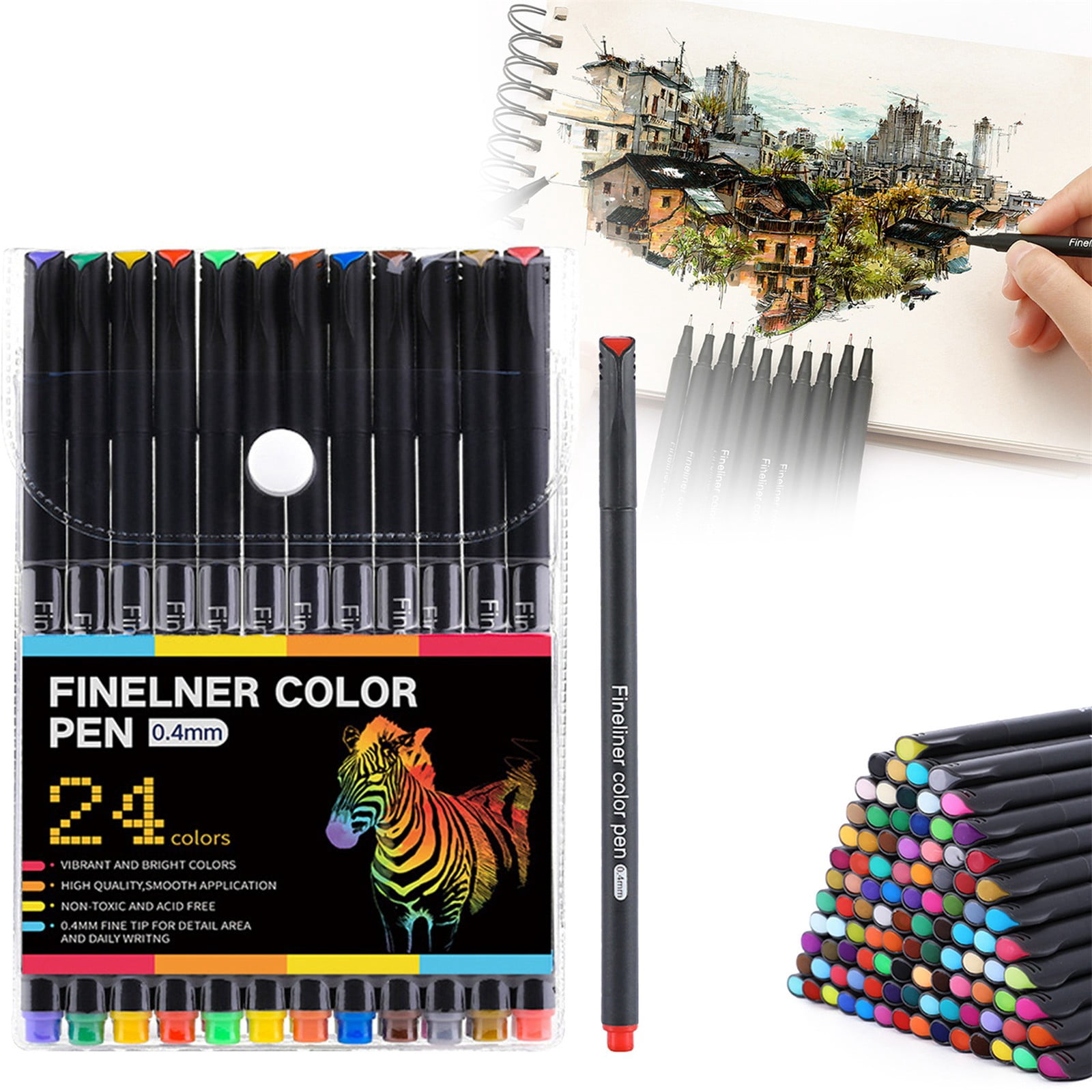 CHENjy Washable Fine Line Marker Pens, Precision Needle Tip Artist Pens ...