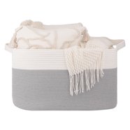 Household Essentials Bamboo X Frame Hamper with Cross Pattern, Black ...