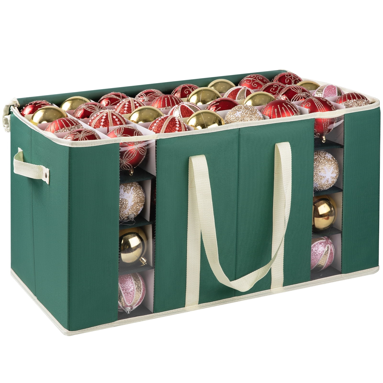 CHERISHGARD Christmas Ornaments Storage with Dividers , Christmas ...
