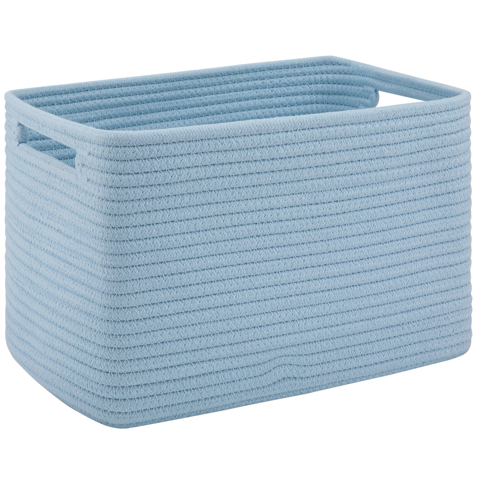 CHERISHGARD Cotton Storage Baskets，13 x 9 x 7.8 Inch， Woven Closet ...