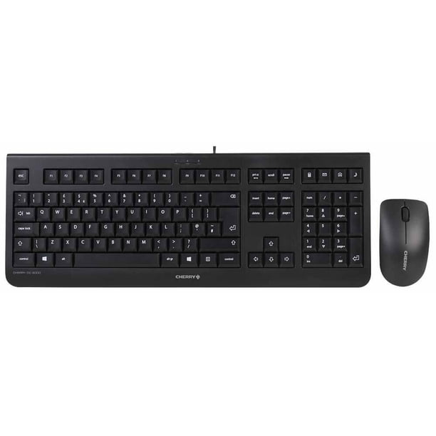 CHERRY - CHERRY DC 2000 Corded Keyboard & Mouse Set, Black - Walmart ...