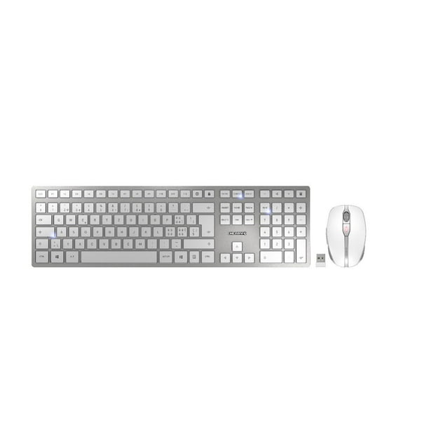 CHERRY DW 9000 Slim Desktop Combo, Silver/White - Walmart Business Supplies