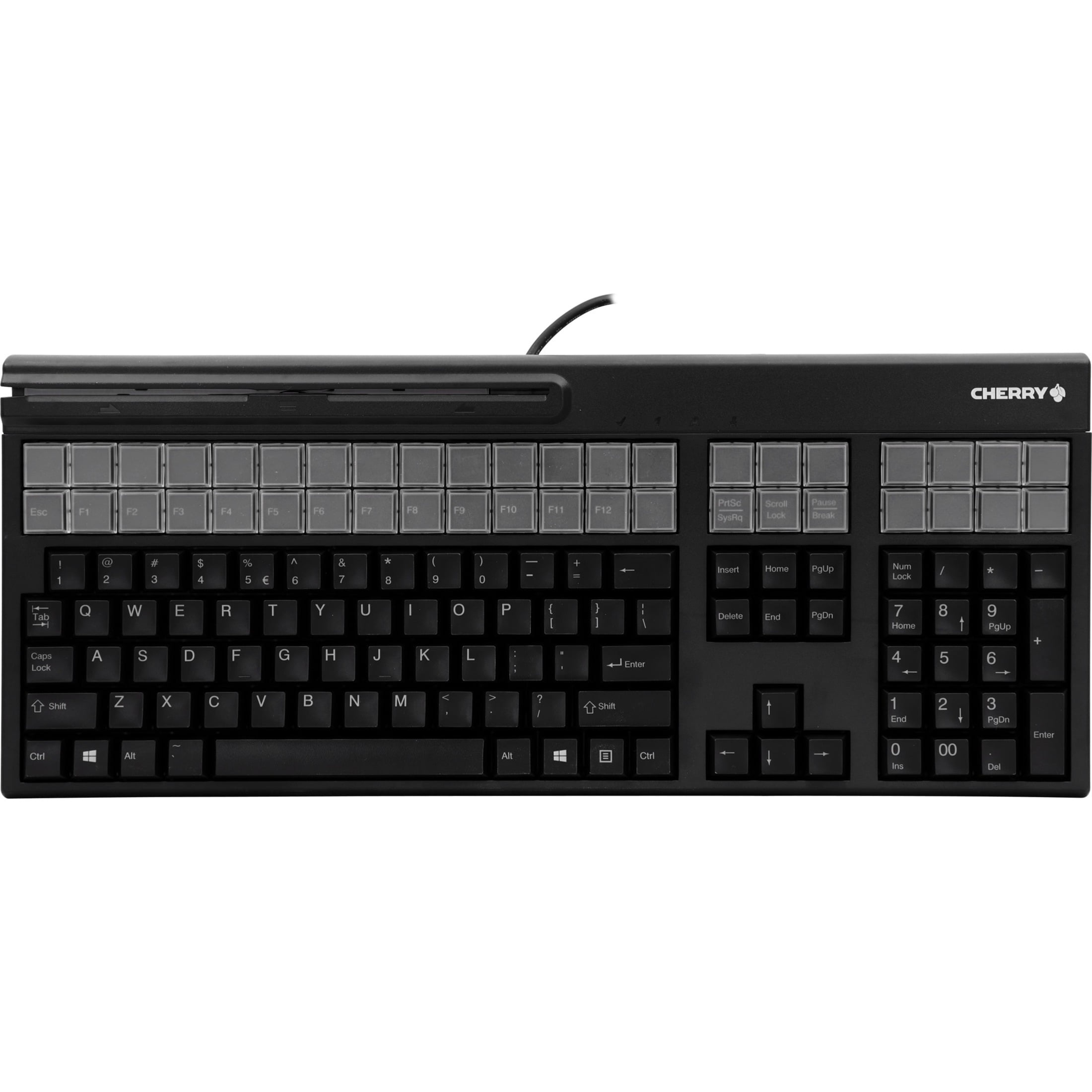 CHERRY G86-71410 LPOS (Large Point of Sale) Black Wired MSR Keyboard ...
