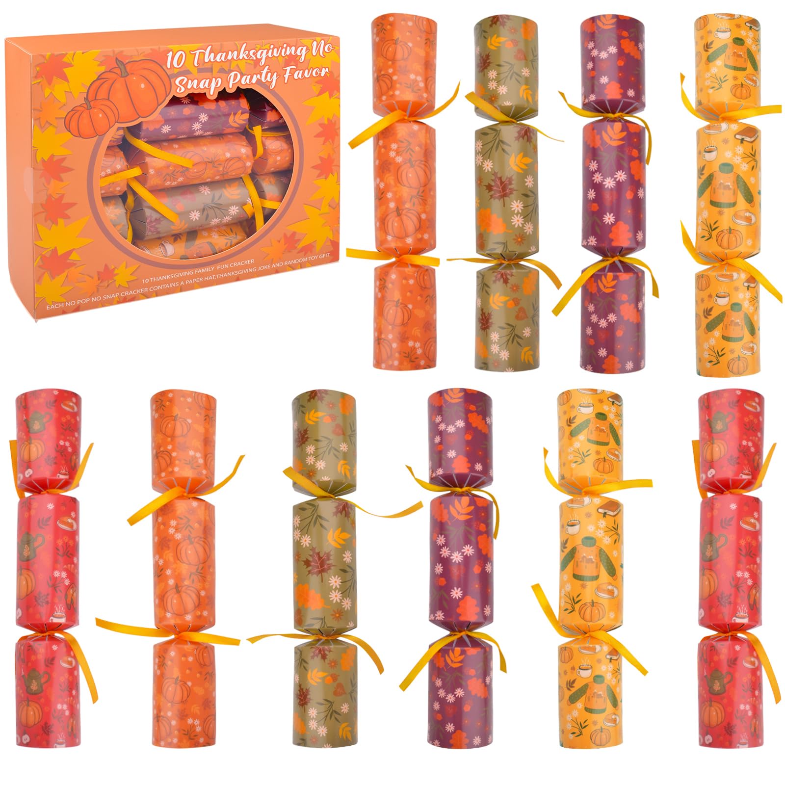 CHESLICR 10 Pack Thanksgiving No-Snap Party BSL1 Table Favors ...