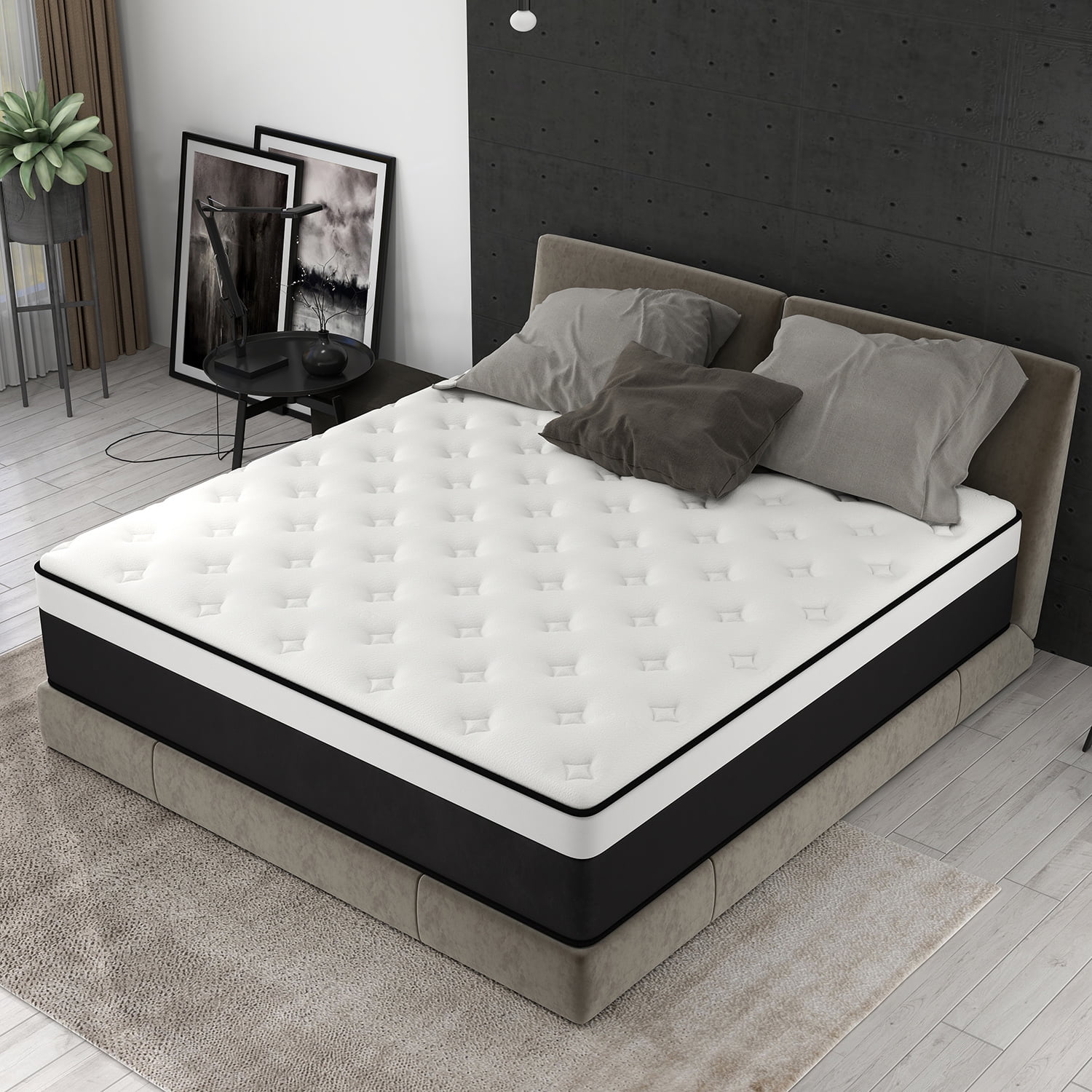 "CHEVNI King Size 12"" Gel Memory Foam Hybrid Mattress in a Box ...