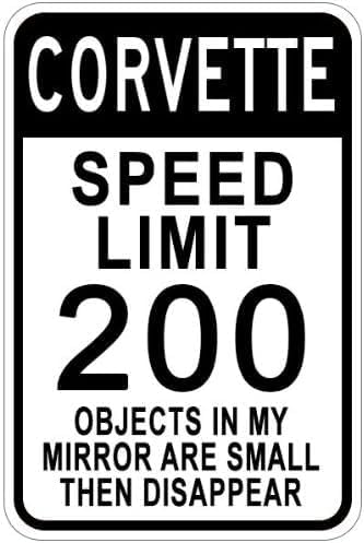 CHEVY CORVETTE Speed Limit Sign - 12 x 18 Inches - Walmart.com