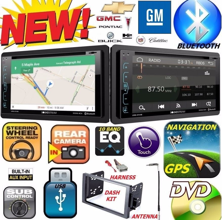 CHEVY-GMC GPS NAVIGATION SYSTEM Cd Dvd USB AUX VIDEO Bluetooth Car ...