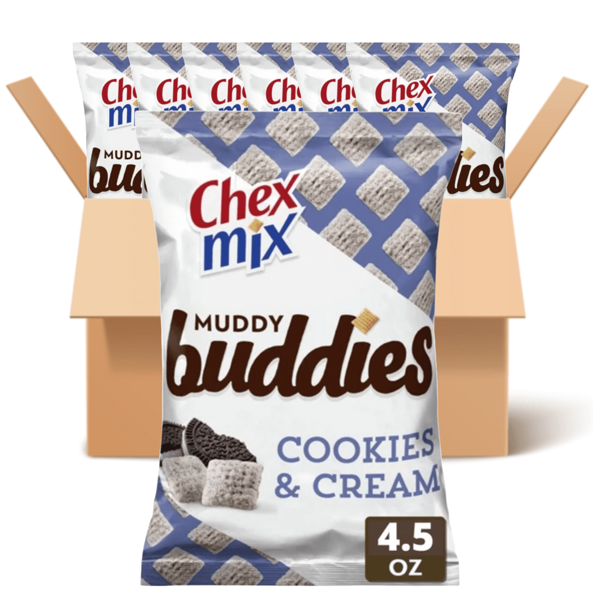 CHEX MIX COOKIES & CREAM On The Go Snack Mix, 4.25 Oz.(BOX OF 7 CASE ...