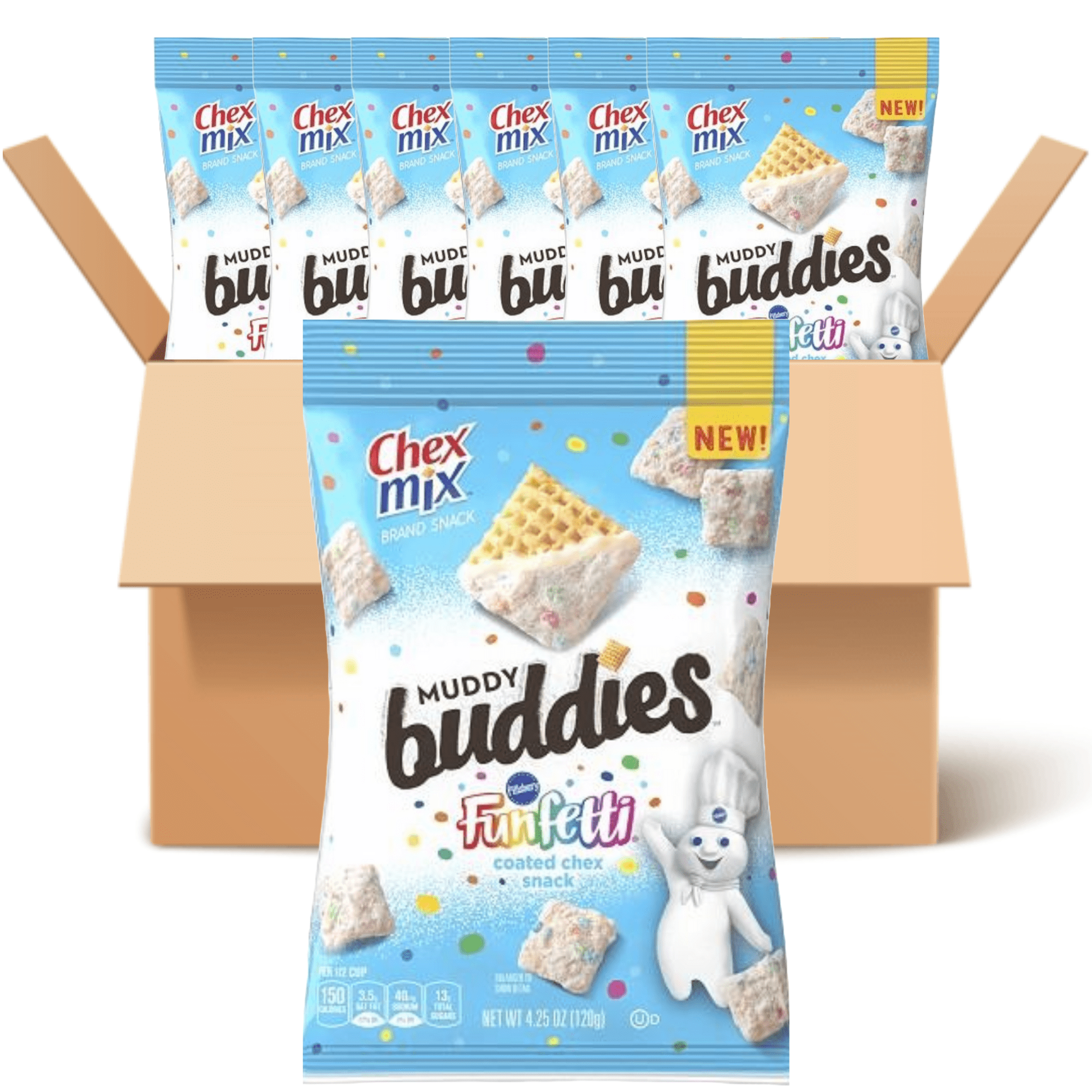 CHEX MIX FUNFETTI On The Go Snack Mix, 4.25 Oz.(BOX OF 7 CASE ...