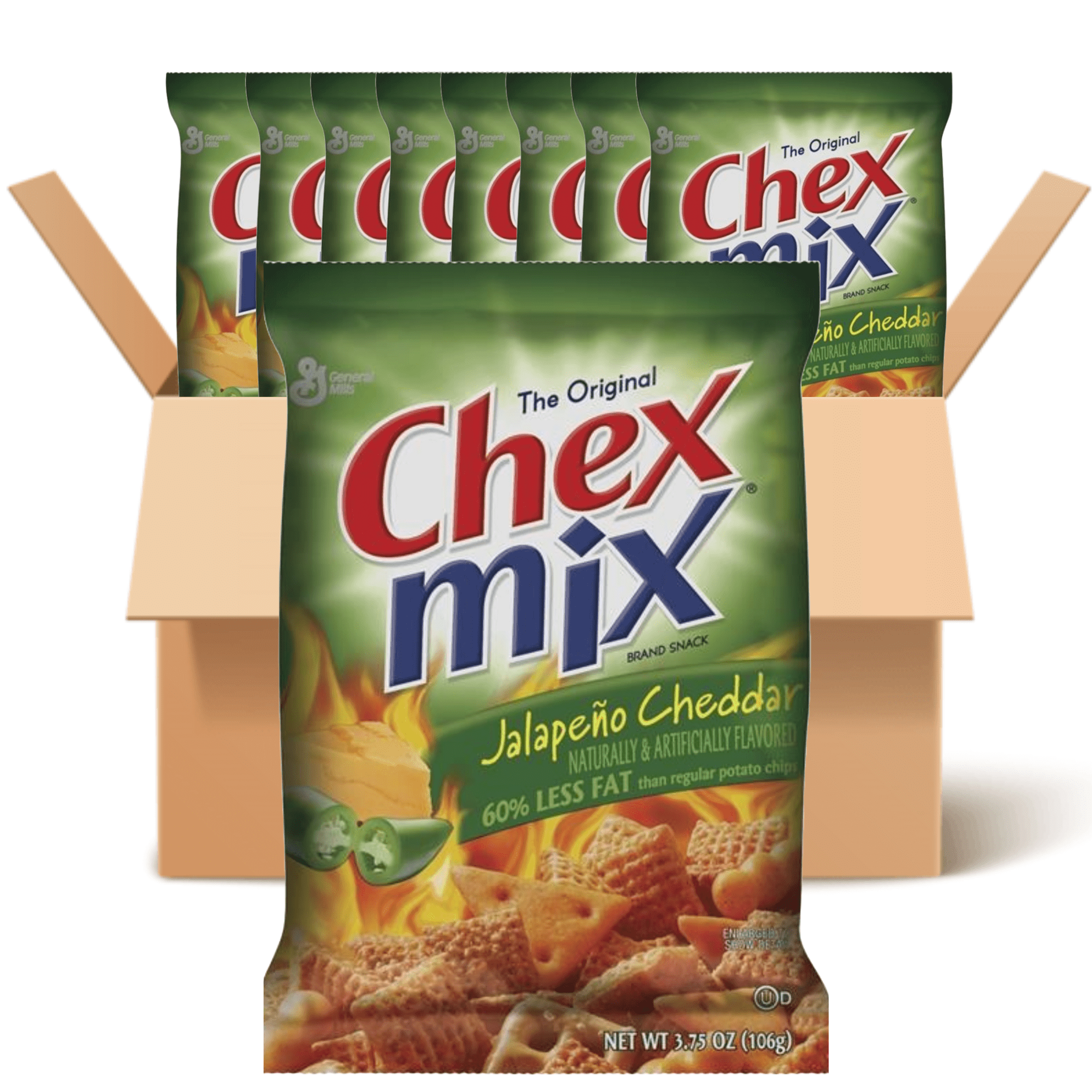 CHEX MIX JALAPENO JALAPENO CHEDDAR On The Go Snack Mix, 3.75 Oz.(BOX OF ...