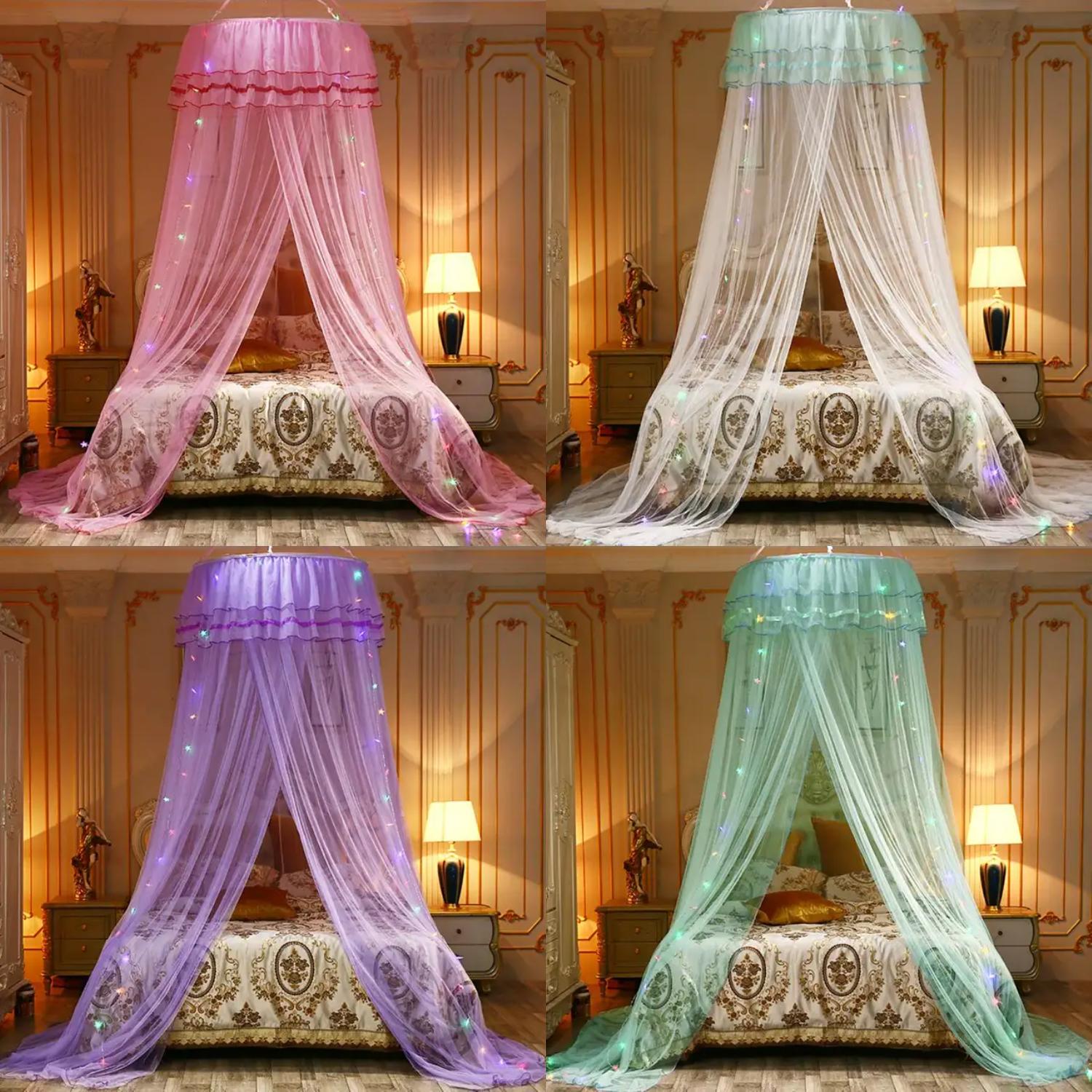 CHEXDZI Princess Fairy Ceiling Mosquito Net Bed Canopy Dome Mosquito ...