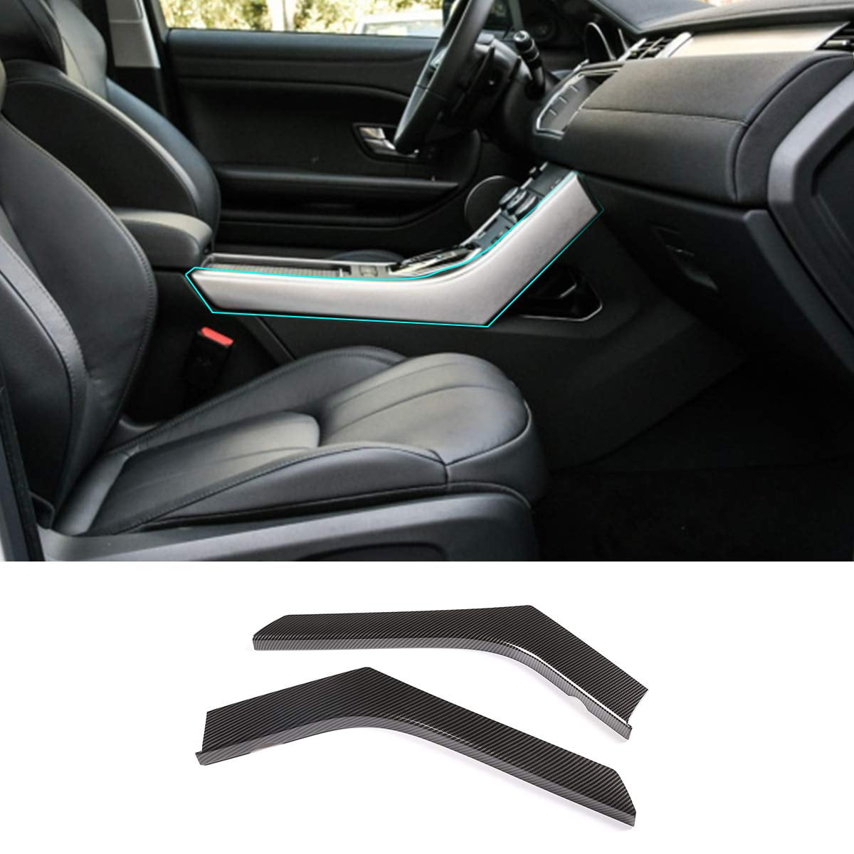CHEYA Car ABS Interior Center Console Side Decoration Strips Panel Trim ...