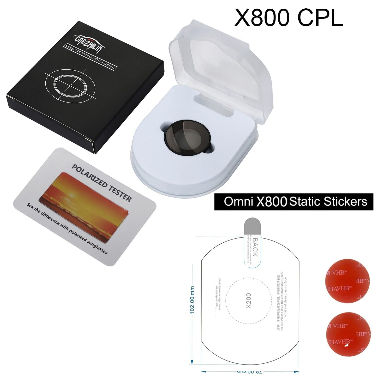 CHEZHILIN X800 CPL Filter Lens 4K HDR Anti-Glare Wide Angle - Walmart.com