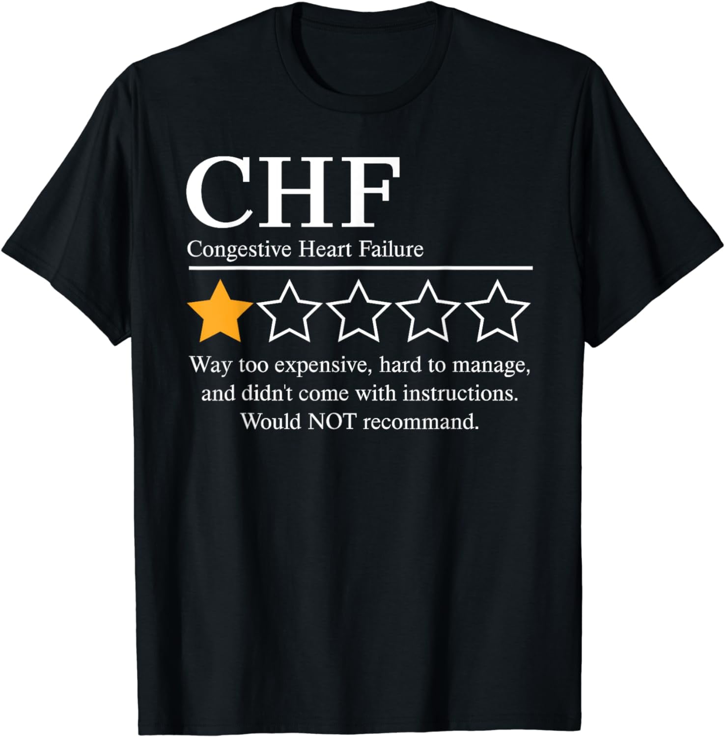 CHF Warrior NFTW Congestive Heart Failure Disease Awareness T-Shirt ...