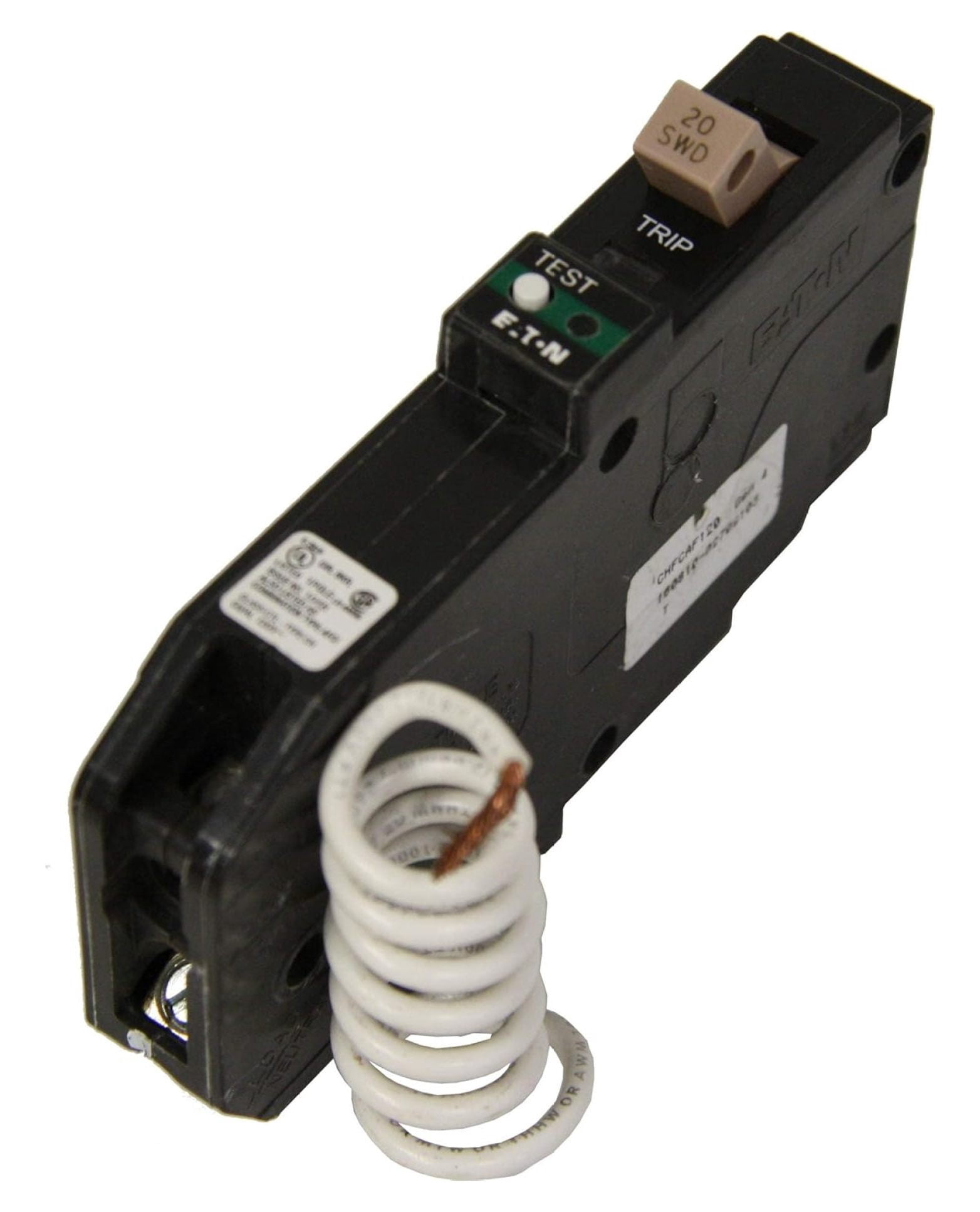 CHFCAF120 Breaker, 20A, 1P, 120/240V, 10 kAIC, Type CH, Combo AFCI ...