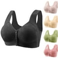 CHGBMOK Daisy Bras for Older Women Front Closure Bras Push Up Bra No ...