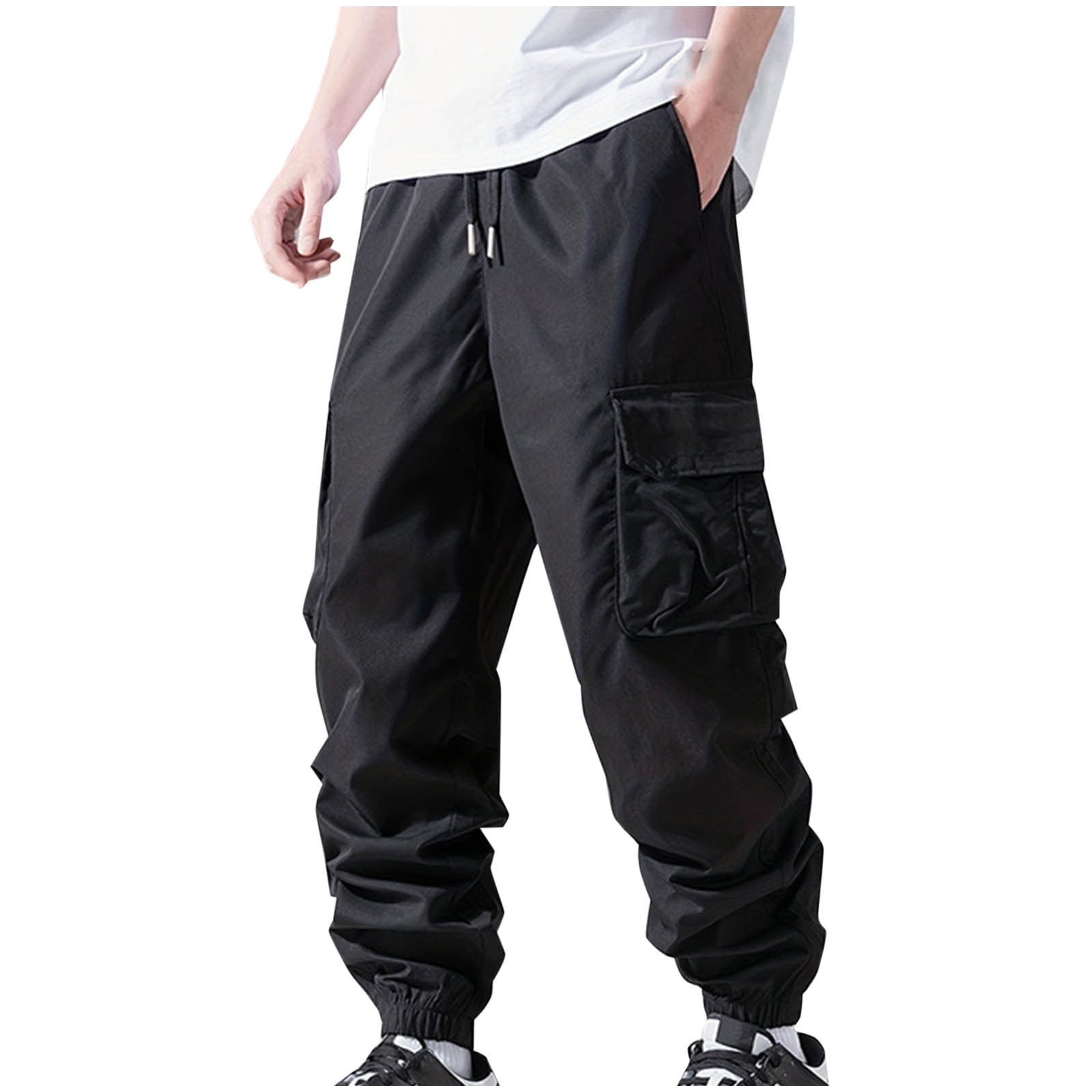 CHGBMOK Cargo Pants for Men Style Trend Outdoors Diddle-waisted Foot ...