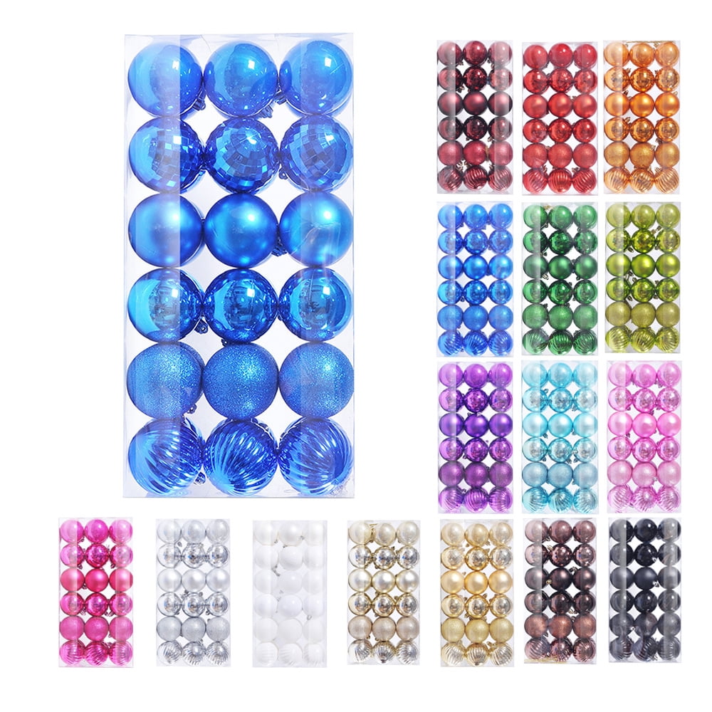 CHGBMOK 36Pcs Christmas Balls Ornaments for Xmas Tree Shatterproof ...