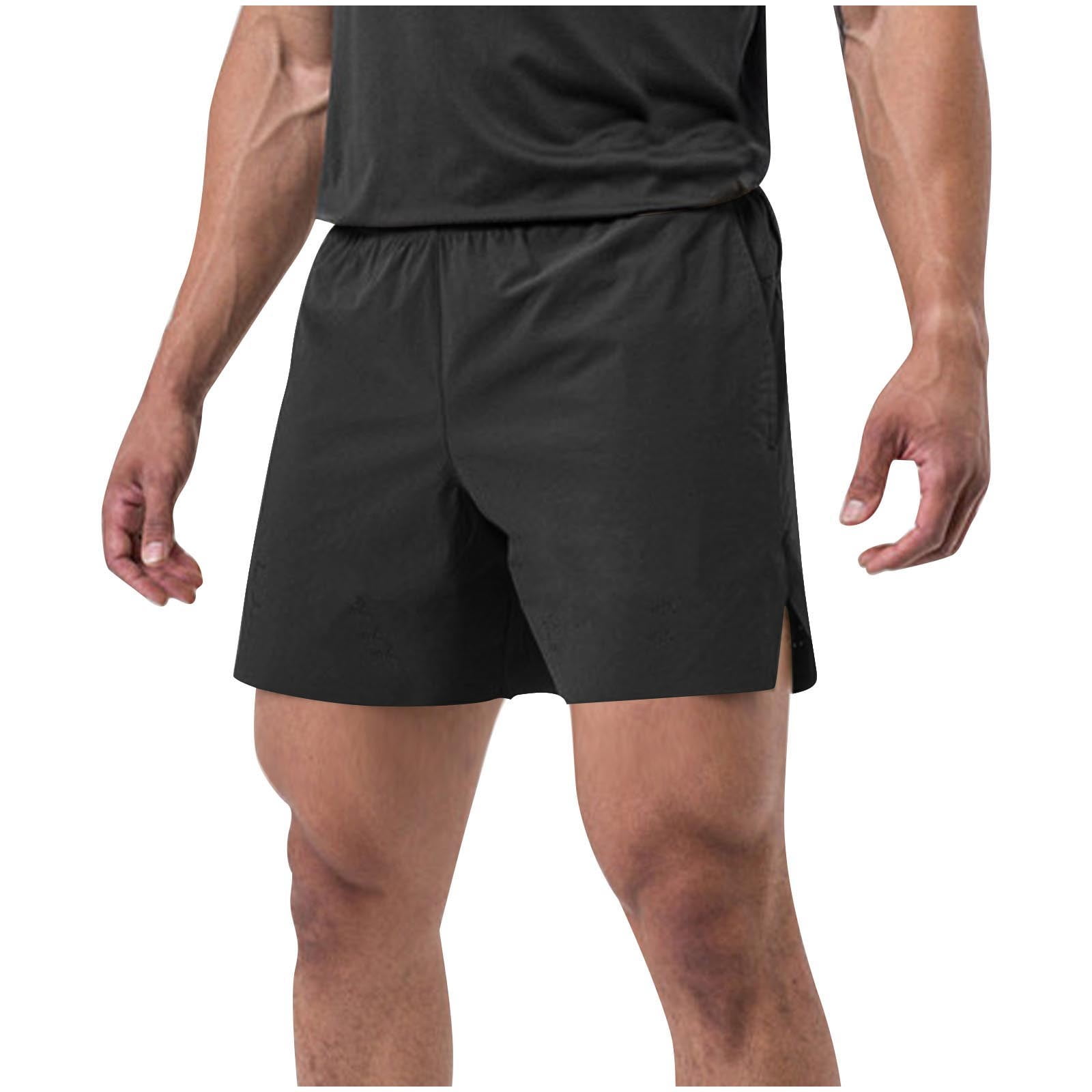 CHGBMOK Gym Shorts Men Fashion Casual Comfy Solid Pocket Bandage ...