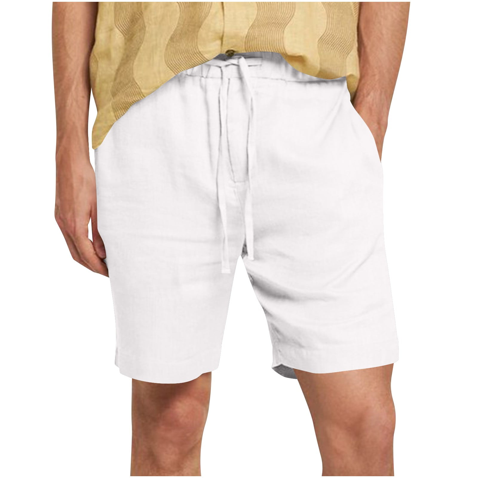 CHGBMOK Gym Shorts Men Muscle Casual Shorts Imitation Cotton and Linen ...