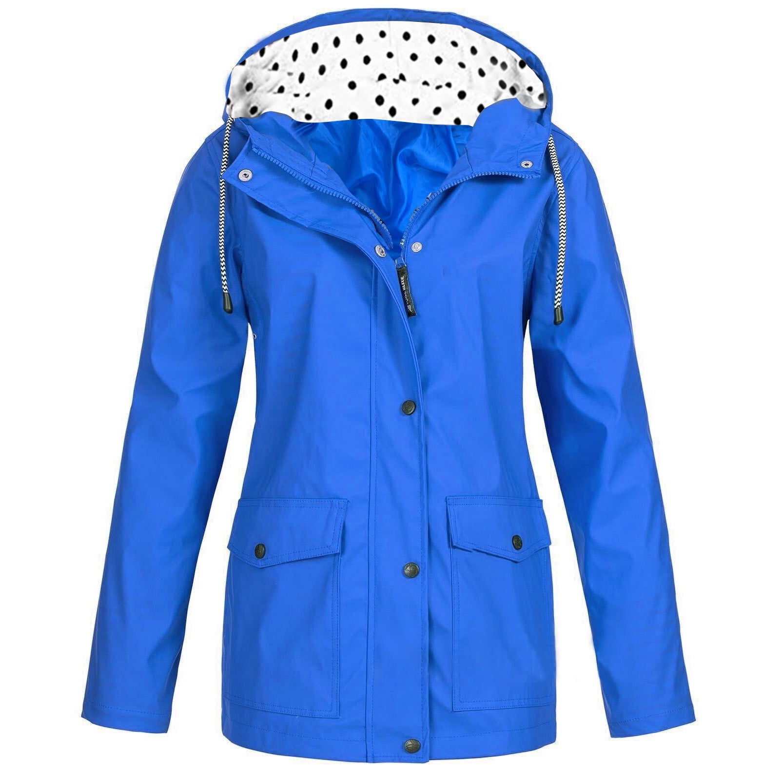 CHGBMOK Rain Jacket Women Lined Hooded Lightweight Raincoat Outdoor ...