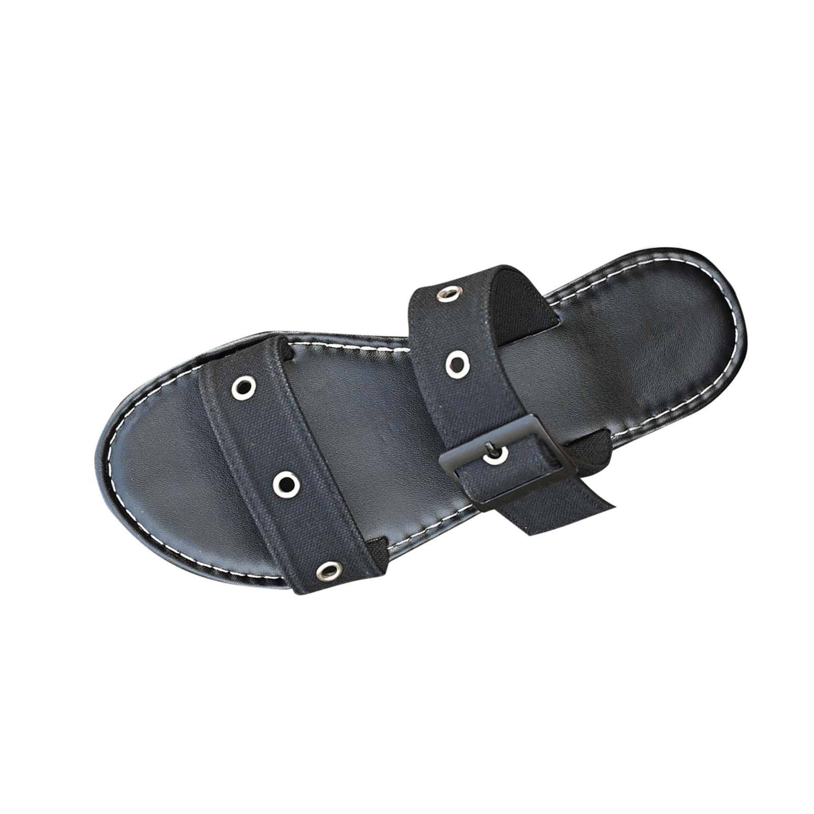 CHGBMOK Sandals Women Buckle One-Line Spring and Summer New Open-Toe ...