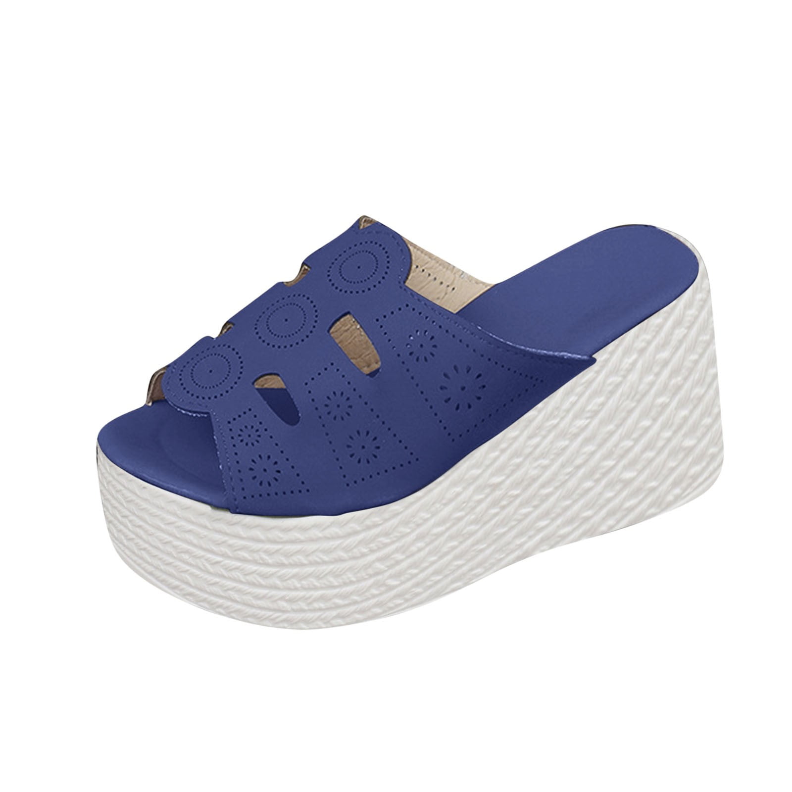CHGBMOK Sandals for Women Summer New Solid Color Retro Thick Bottom ...