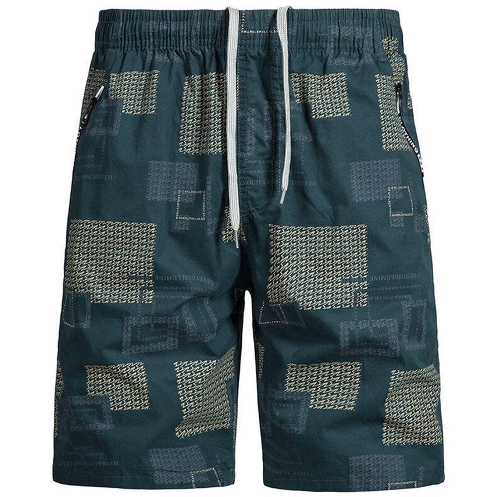 CHGBMOK Shorts Men Inside Drawline Shorts Casual Classic Summer Short with Multi Pockets Cargo ...