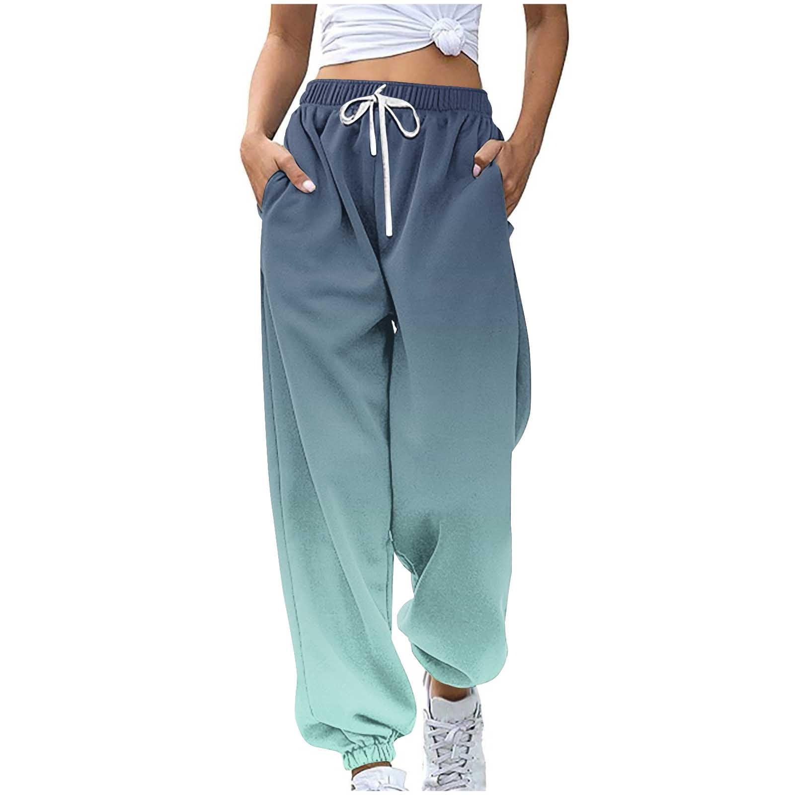 CHGBMOK Women Sweatpants Gradient Loose Casual Pants with Pockets ...