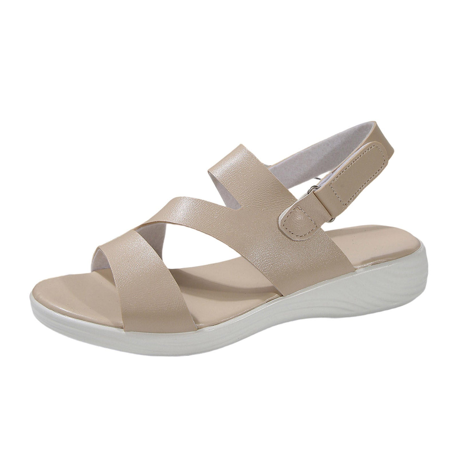 CHGBMOK Women's Sandals Cross - Strap Ankle - Support Sandals with ...