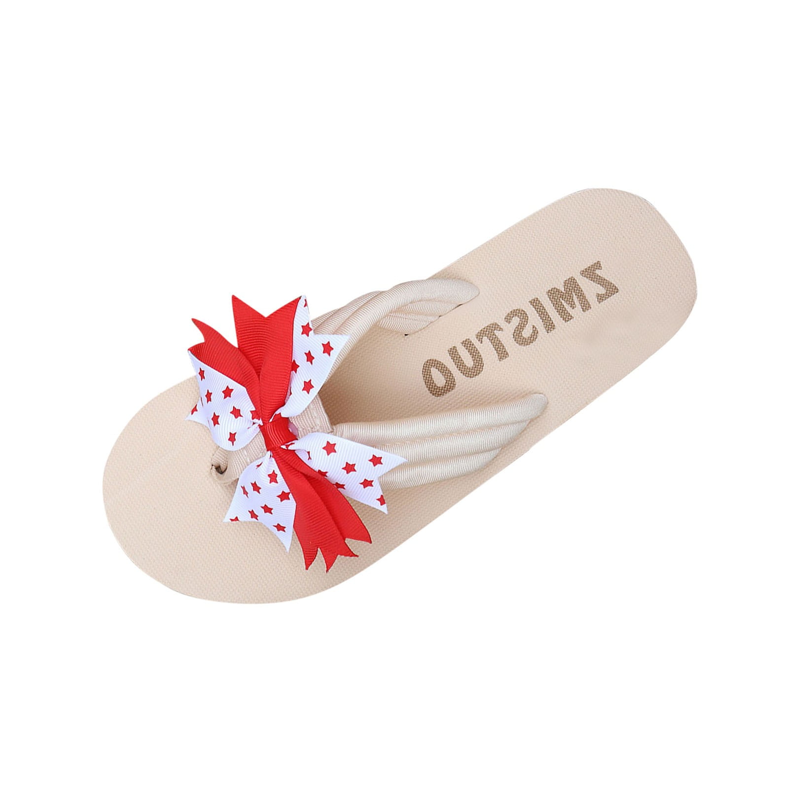 CHGBMOK Womens Sandals Comfortable Festive Flip - Flops with Bow ...