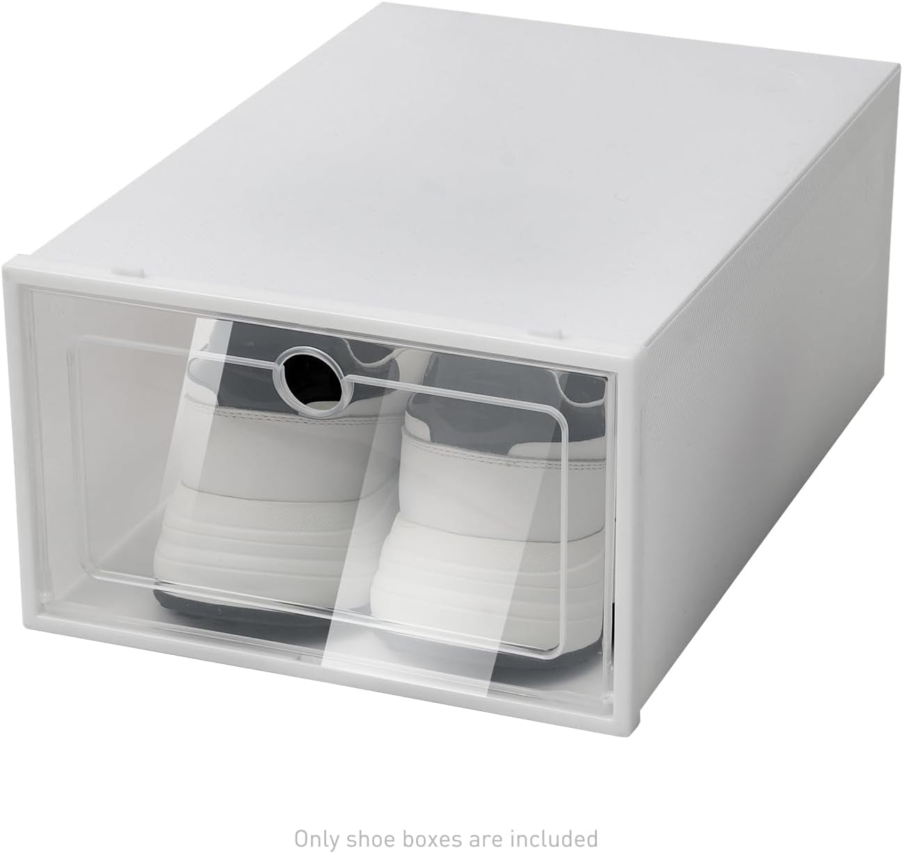 CHGBVC Clear Plastic Foldable Easy Assembly Shoes Containers Organizers ...