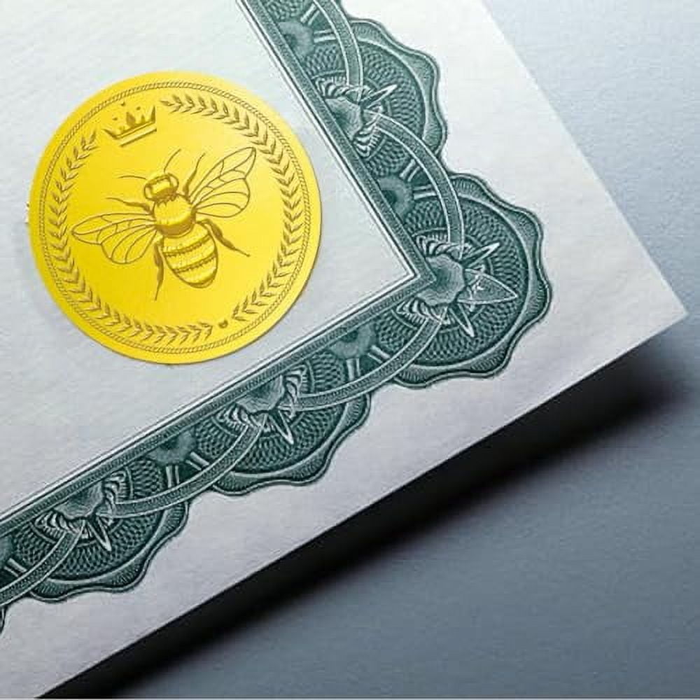 CHGCRAFT 150CS Bee Gold Foil Embossed Envelope Seal Stickers Self ...